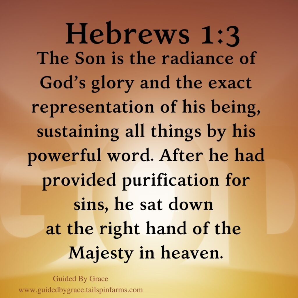 BY FAITH WE UNDERSTAND / HEBREWS 1:3 - Guided By Grace