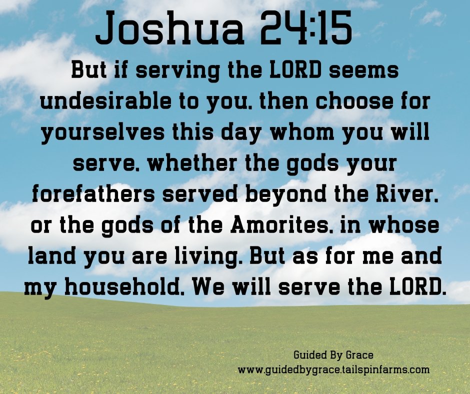AS FOR ME AND MY HOUSEHOLD, WE WILL SERVE THE LORD / JOSHUA 24:15 ...