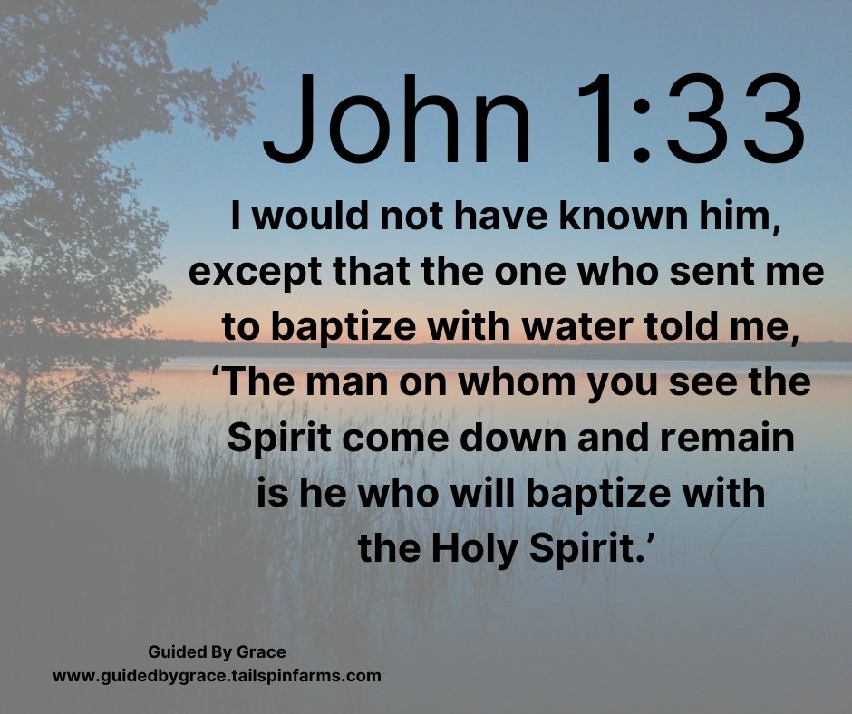 WILL BAPTIZE WITH THE HOLY SPIRIT / JOHN 1:33 - Guided By Grace
