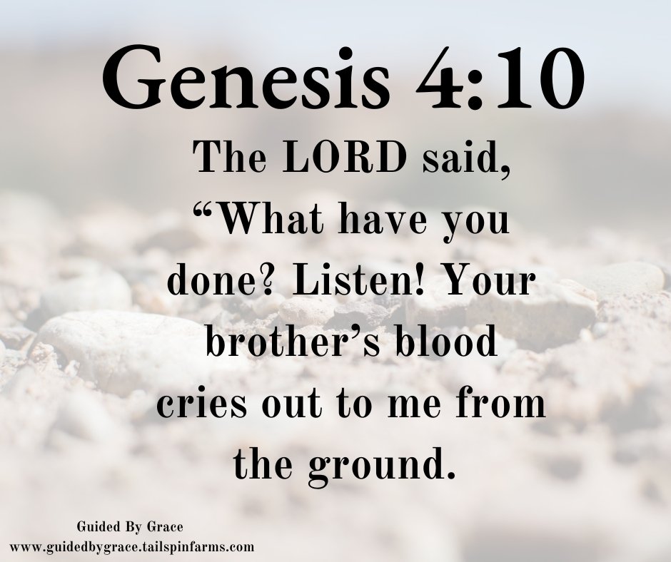 YOUR BROTHER'S BLOOD CRIES OUT TO ME / GENESIS 4:10 - Guided By Grace