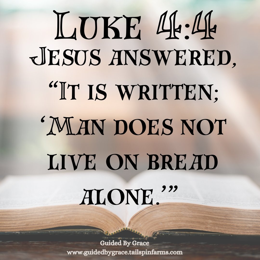 DOES NOT LIVE ON BREAD ALONE / LUKE 4:4 - Guided By Grace