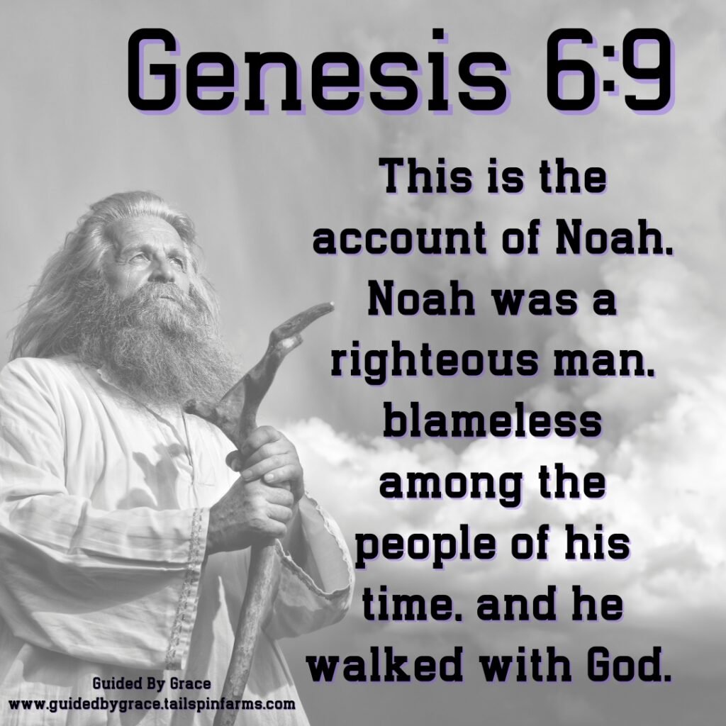 NOAH WAS A RIGHTEOUS MAN, BLAMELESS AMONG THE PEOPLE / GENESIS 6:9 ...