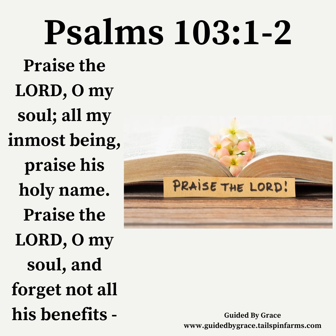 PRAISE THE LORD, O MY SOUL / PSALMS 103:1-2 - Guided By Grace