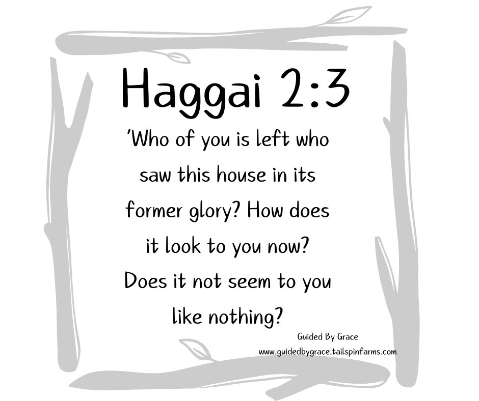 THIS HOUSE IN ITS FORMER GLORY / HAGGAI 2:3 - Guided By Grace