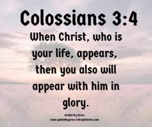 CHRIST WHO IS YOUR LIFE / COLOSSIANS 3:4 - Guided By Grace